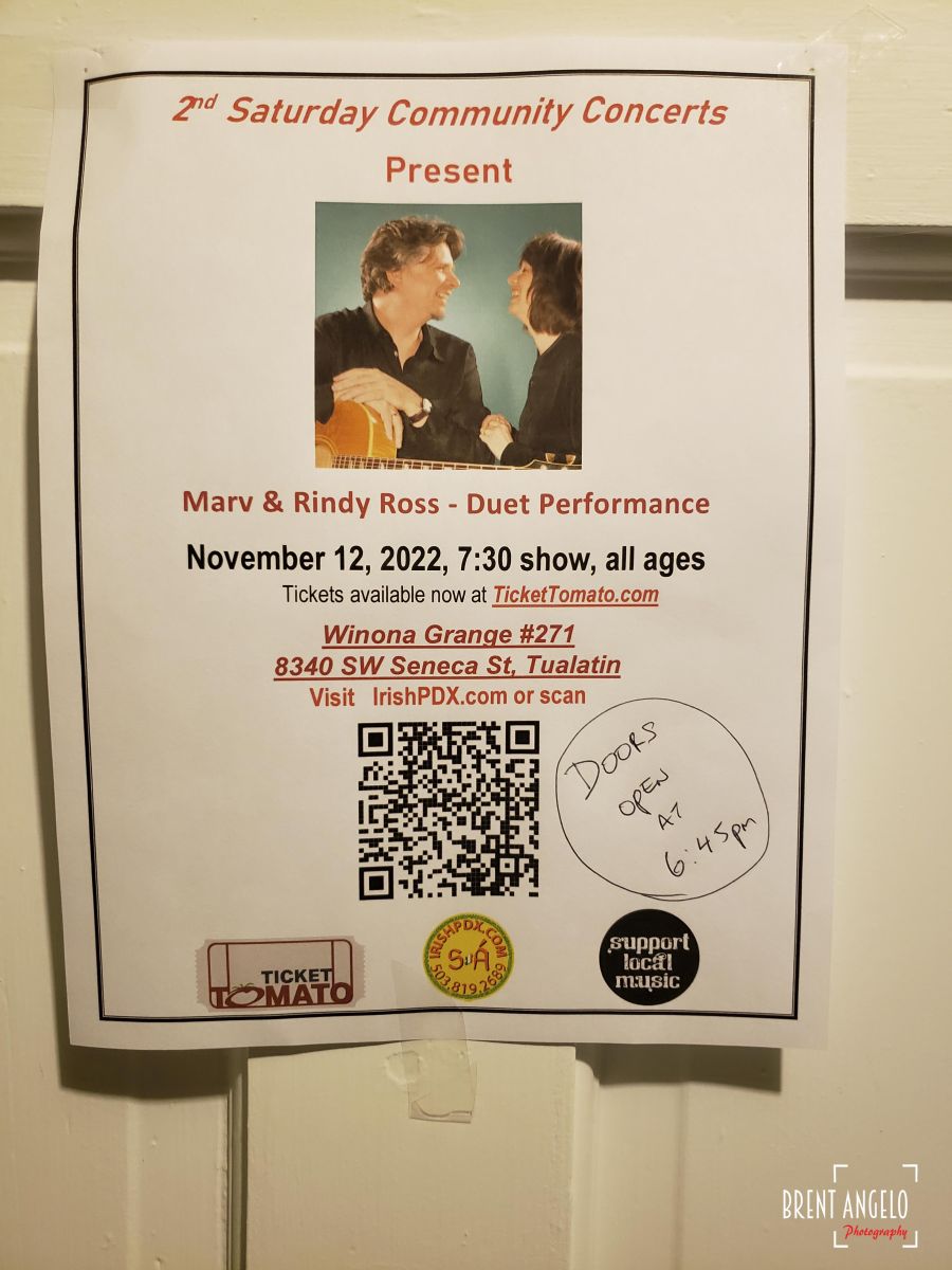 Marv and Rindy Ross at Winona Grange in Tualatin, OR 11/12/22 - PHOTOS ...