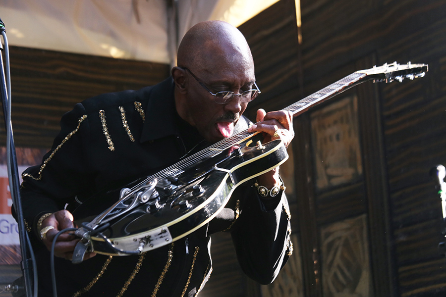 Travis "Moonchild" Haddix at Waterfront Blues Festival on July 5, 2019 ...