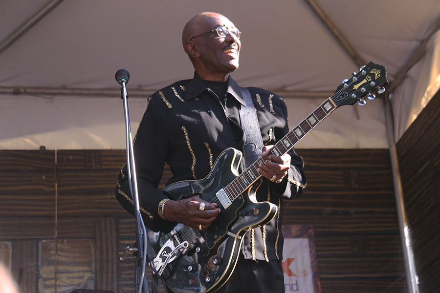 Travis "Moonchild" Haddix at Waterfront Blues Festival on July 5, 2019 ...