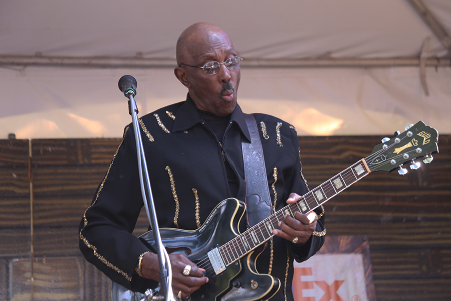 Travis "Moonchild" Haddix at Waterfront Blues Festival on July 5, 2019 ...
