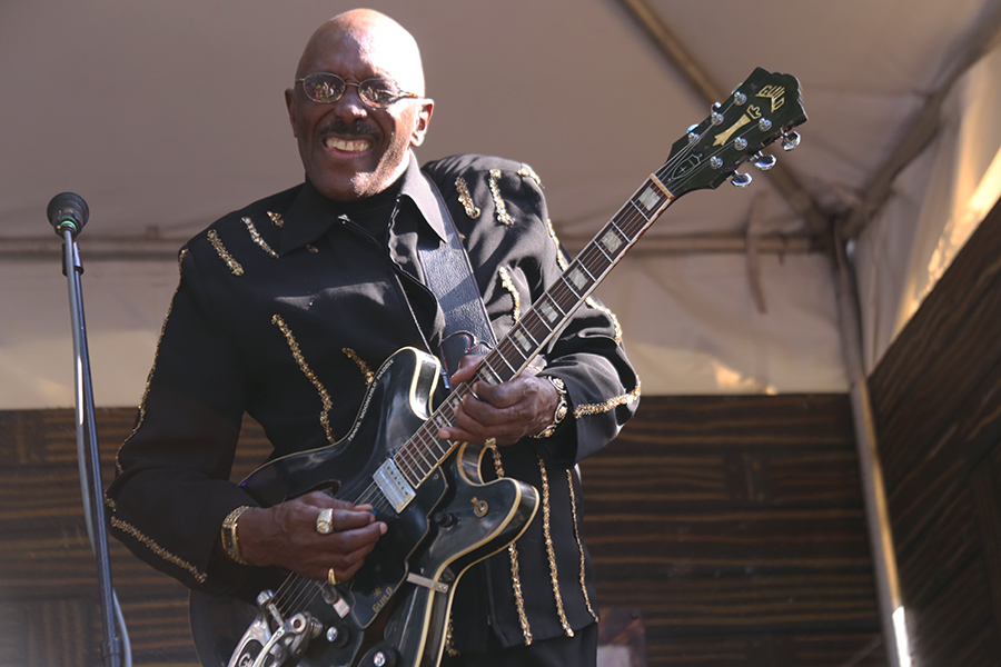 Travis "Moonchild" Haddix at Waterfront Blues Festival on July 5, 2019 ...