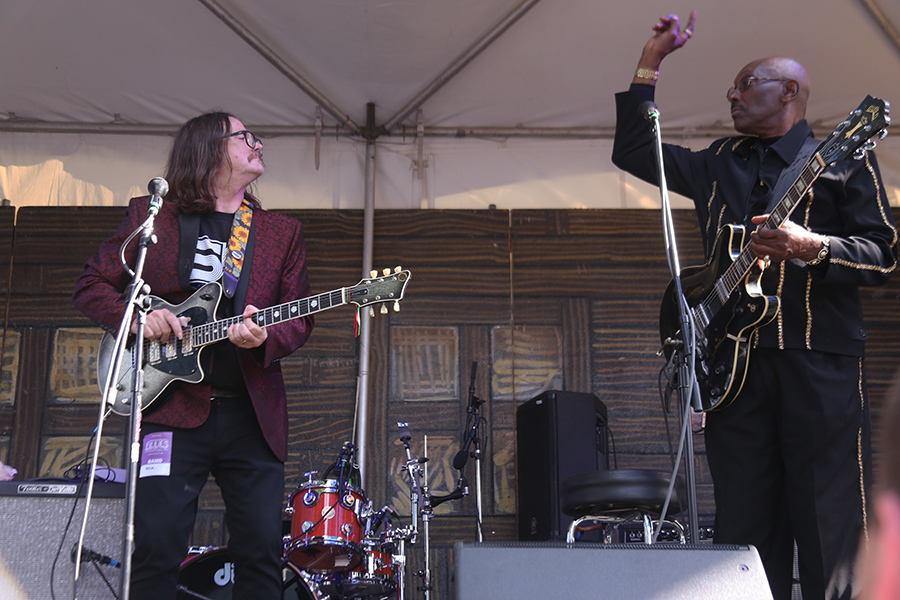 Travis "Moonchild" Haddix at Waterfront Blues Festival on July 5, 2019 ...