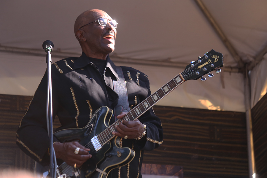 Travis "Moonchild" Haddix at Waterfront Blues Festival on July 5, 2019 ...