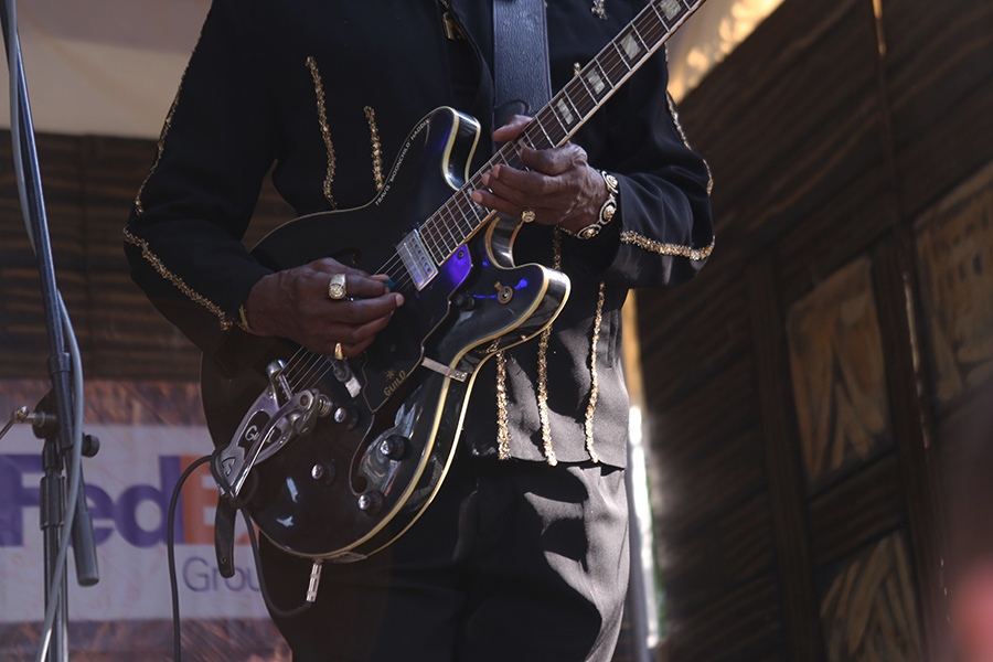 Travis "Moonchild" Haddix at Waterfront Blues Festival on July 5, 2019 ...