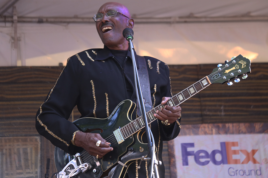 Travis "Moonchild" Haddix at Waterfront Blues Festival on July 5, 2019 ...