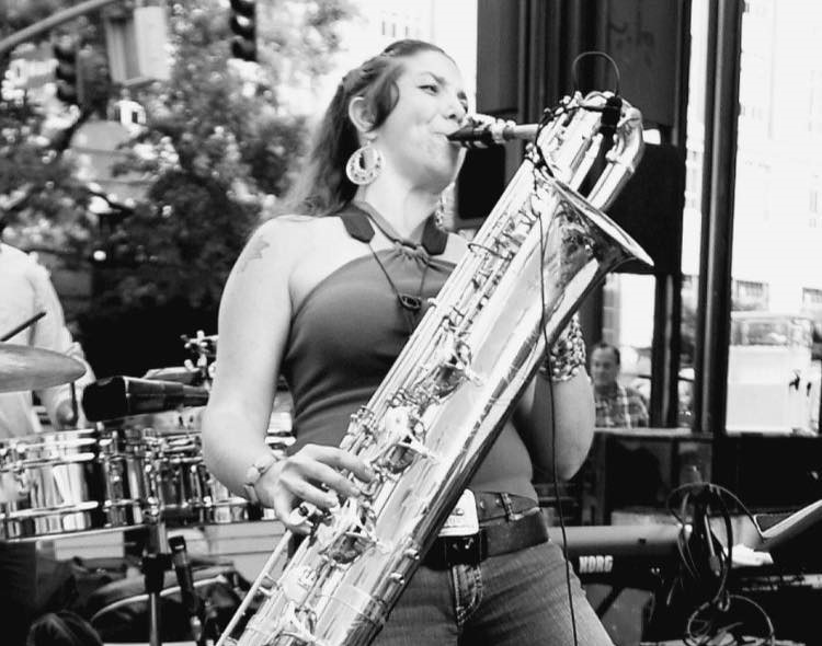 Mieke Bruggeman: Bari sax queen, teacher and queen bee / Coffeeshop ...
